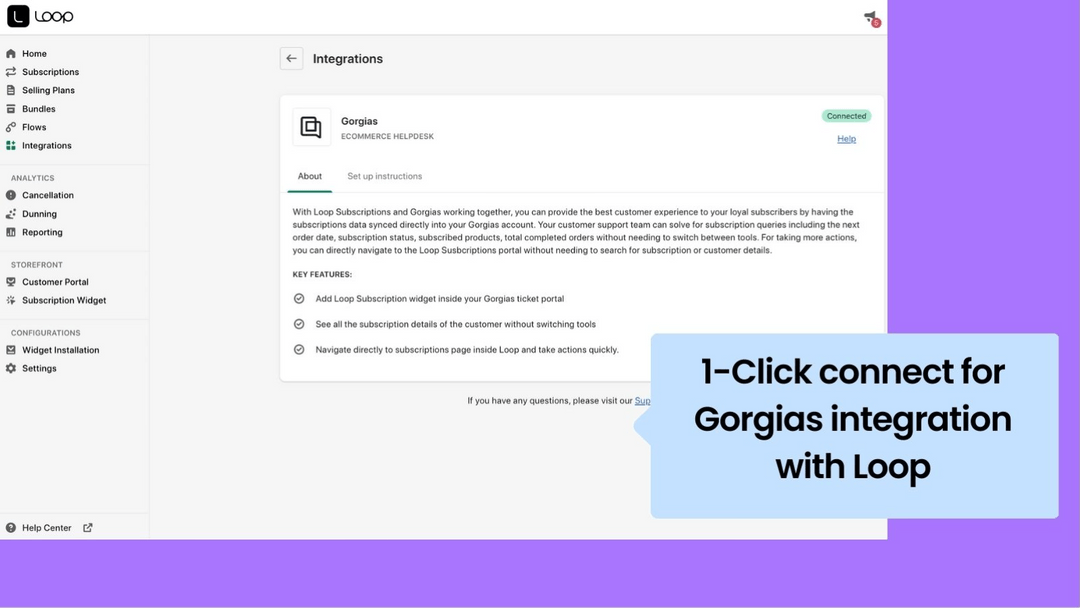 Take care of your shoppers with Gorgias & Loop Subscriptions